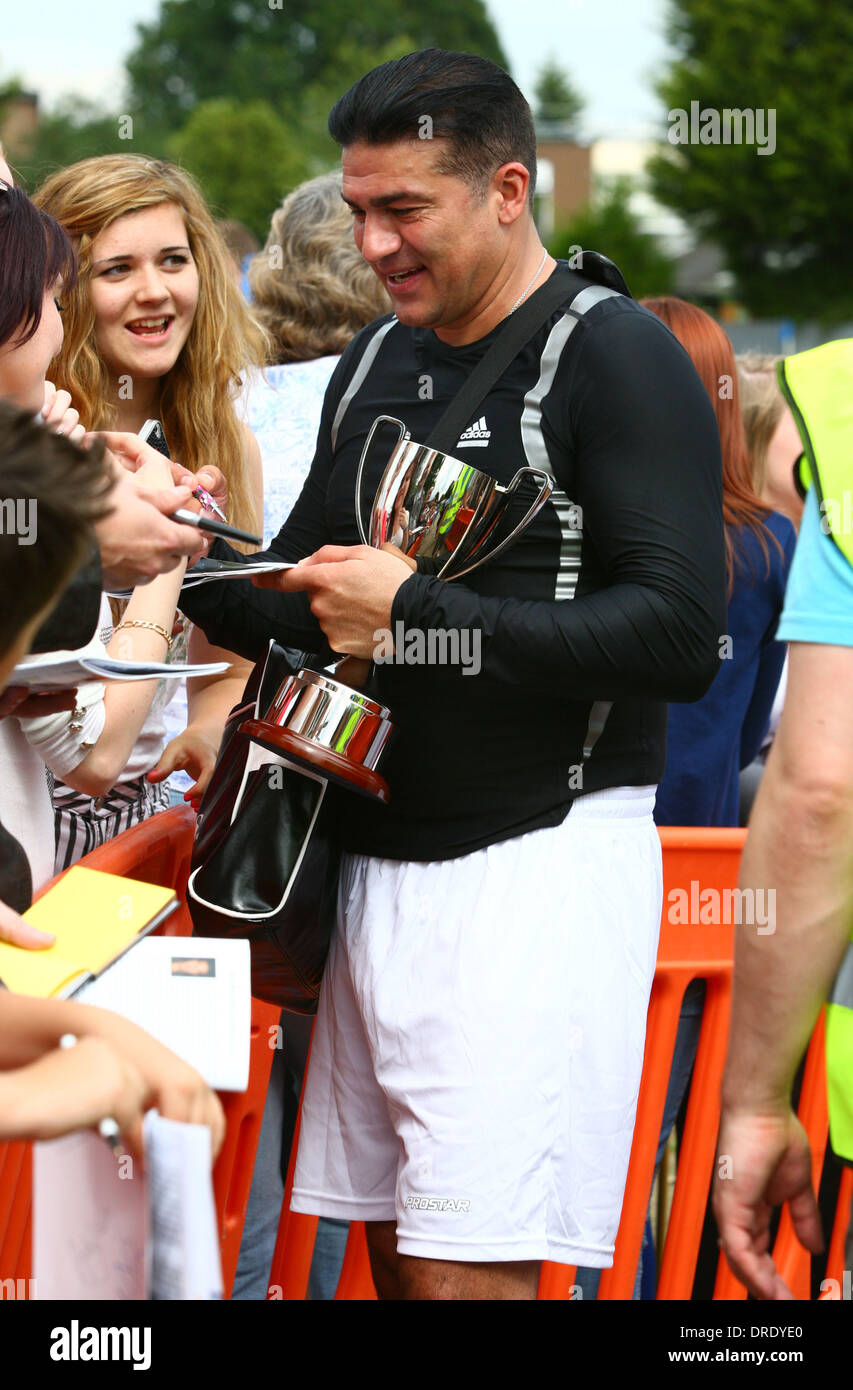 Tamer Hassan Celebrity Soccer Saturday held at Imber Court Sports Club ...