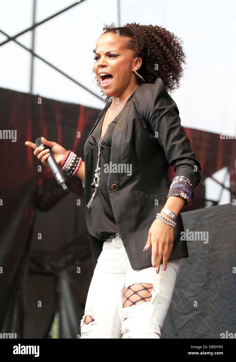 Ms. Dynamite performing live during the Sheffield Tramlnes Festival ...