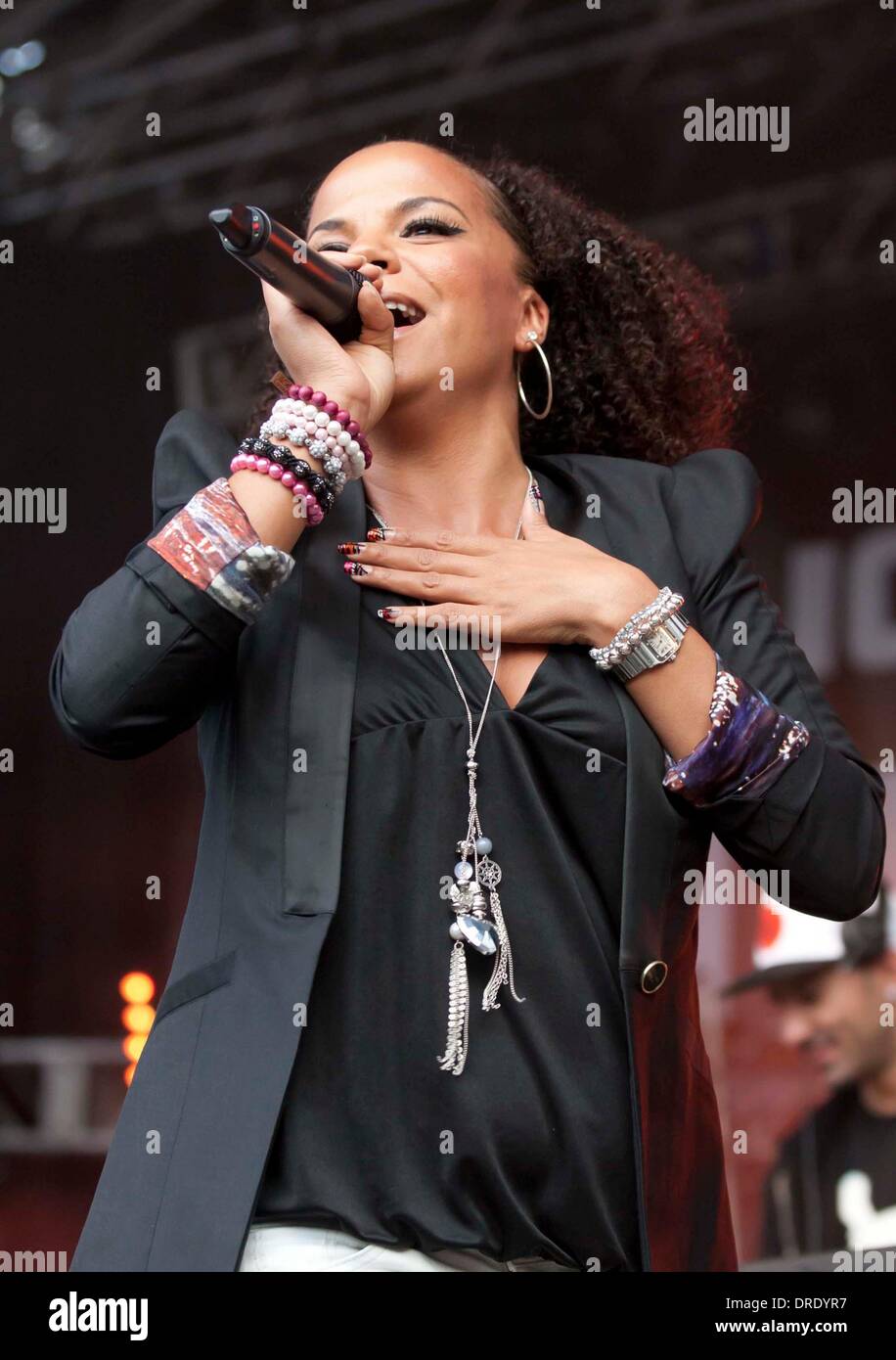 Ms. Dynamite performing live during the Sheffield Tramlnes Festival ...