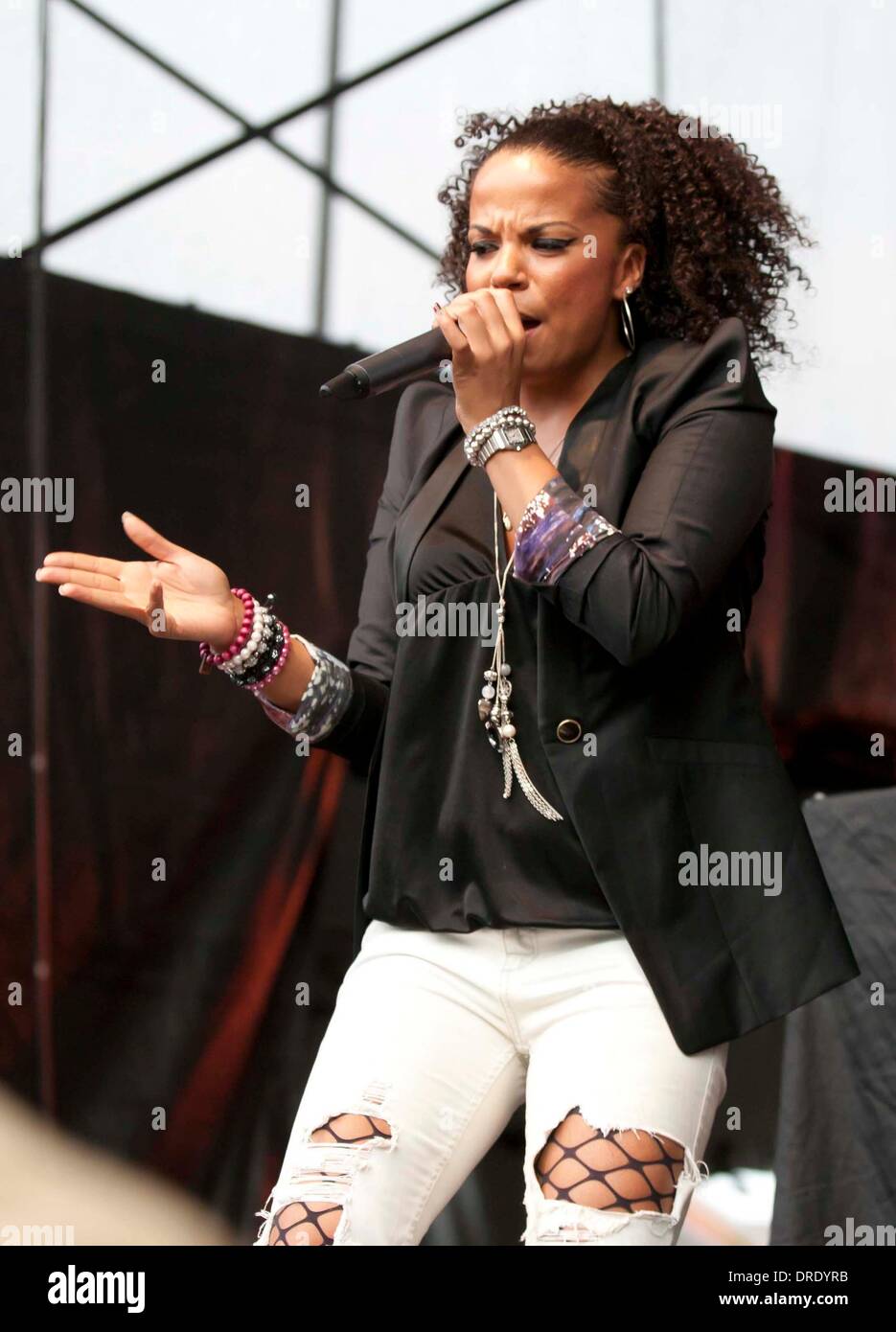 Ms. Dynamite performing live during the Sheffield Tramlnes Festival ...