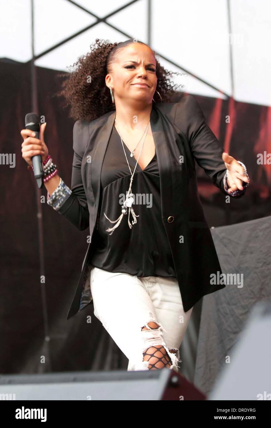 Ms. Dynamite performing live during the Sheffield Tramlnes Festival ...
