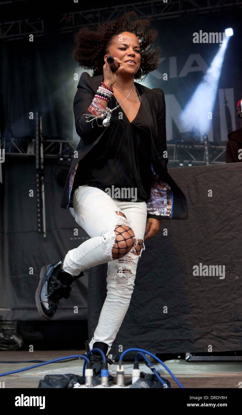 Ms. Dynamite performing live during the Sheffield Tramlnes Festival ...