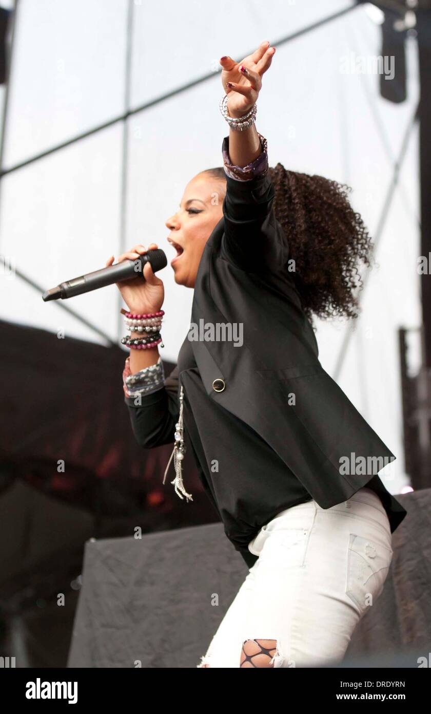Ms. Dynamite performing live during the Sheffield Tramlnes Festival ...