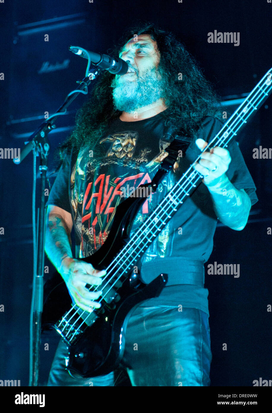 Slayer performing at Rockstar Energy Drink Mayhem Festival at Tinley ...