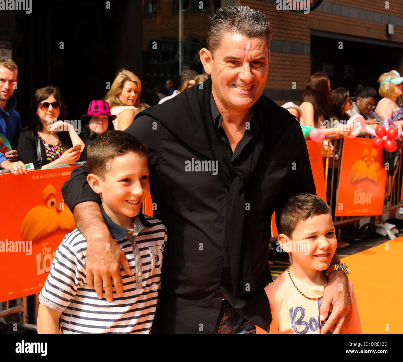 John Gregory and his sons UK film premiere of Dr. Seuss' The Lorax at ...