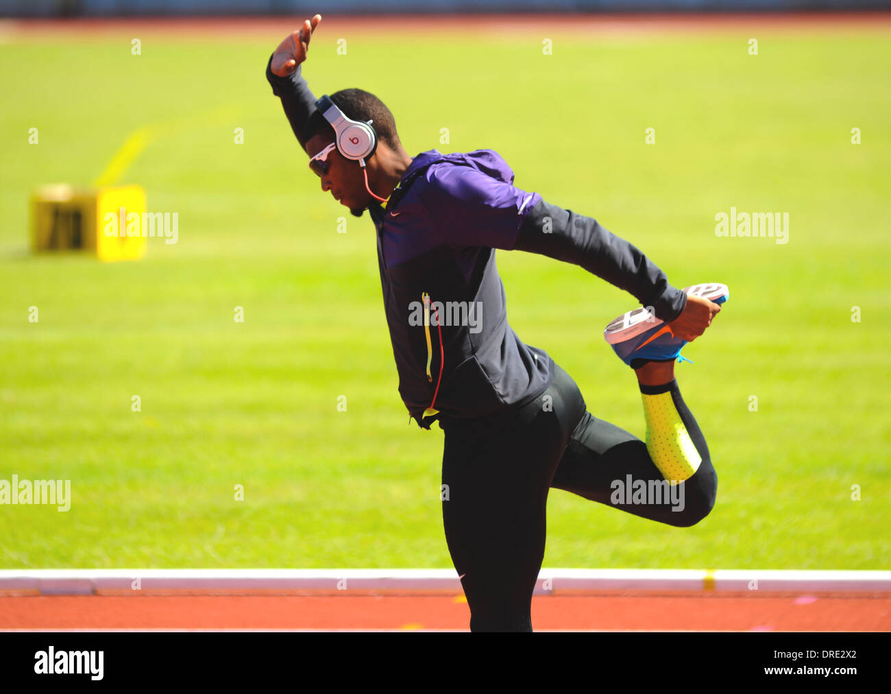 Tony McQuay The USA Olympic Track and Field team train at Alexander ...