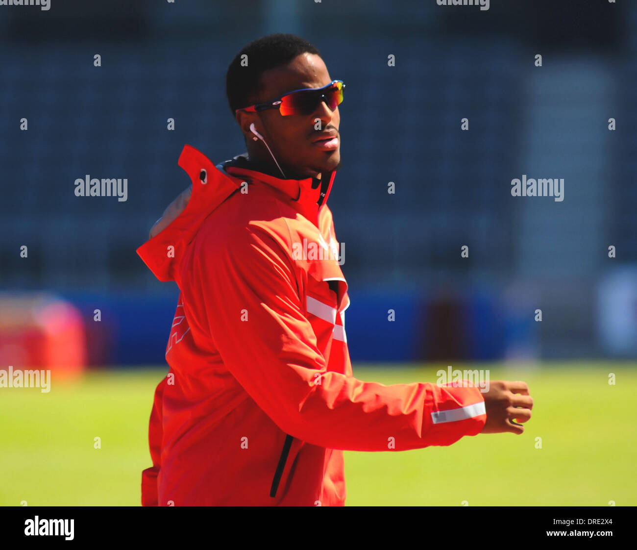 Kerron Clement The USA Olympic Track and Field team train at Alexander ...