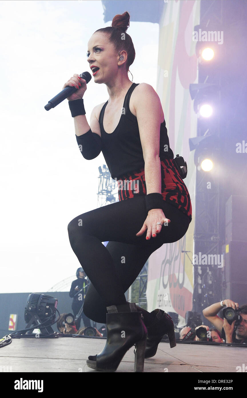 Garbage performing in Paleo festival Nyon, Switzerland - 21.07.12 Stock ...