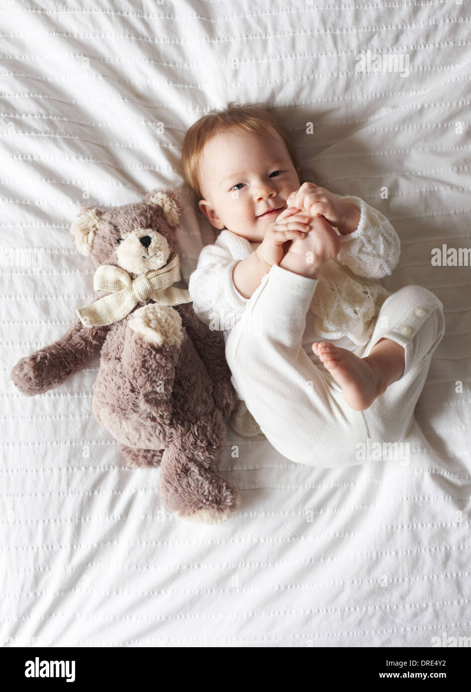 Baby laying hi-res stock photography and images - Alamy