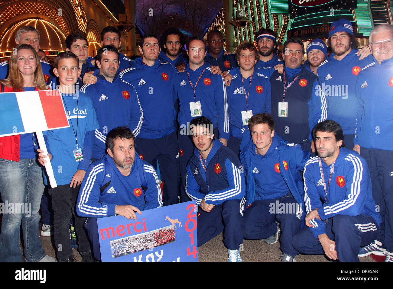 Las Vegas, Nevada, USA. 23rd Jan, 2014. Players of the French rugby ...