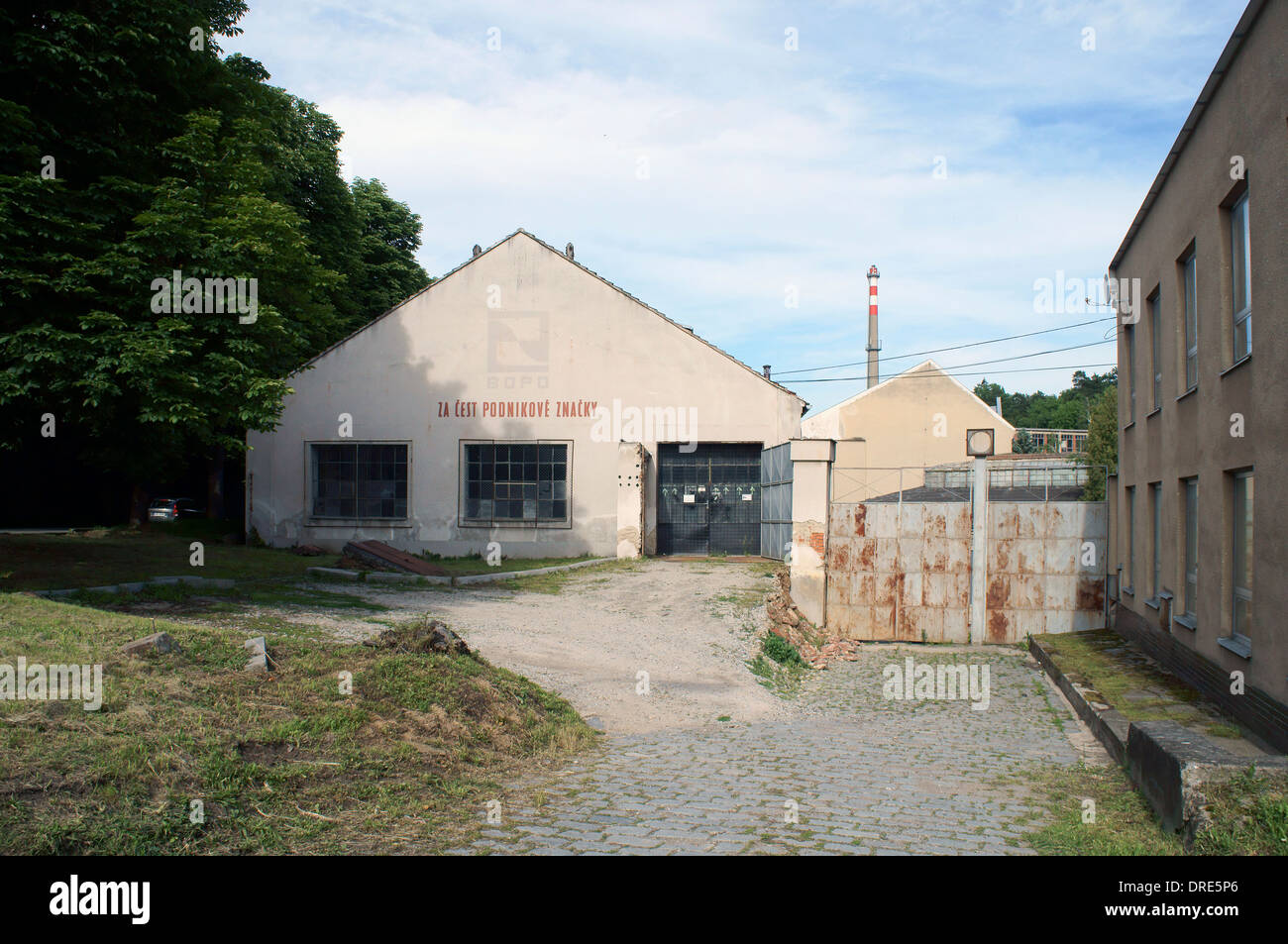 BOPO Trebic buildings, logo Stock Photo - Alamy