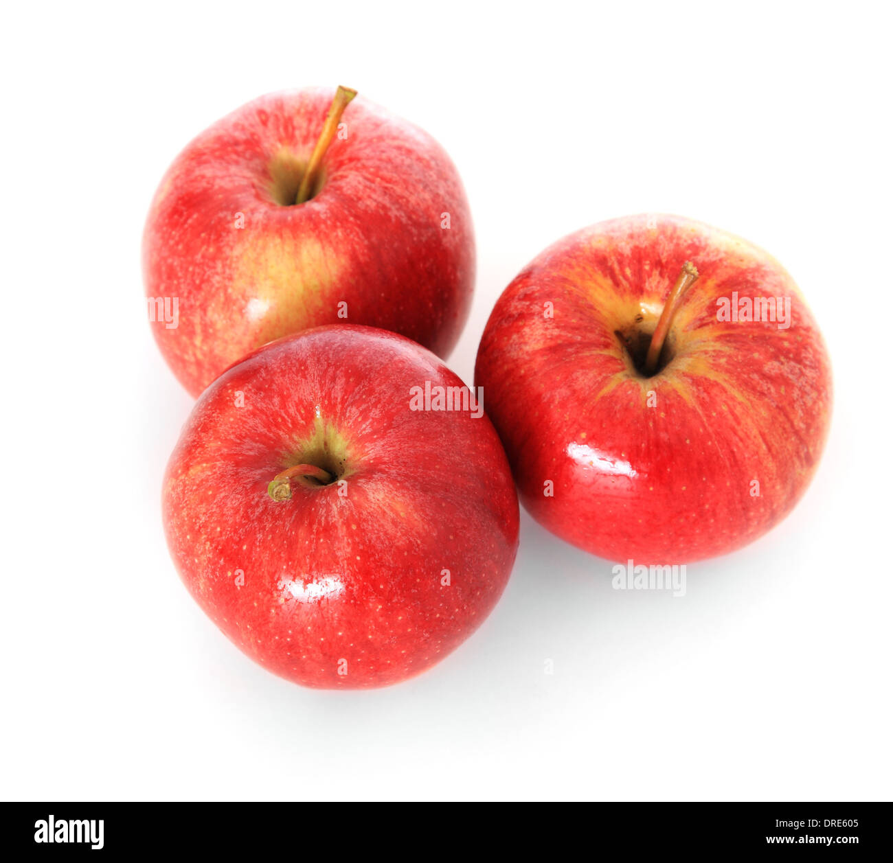 Fine ripe red apples. All on white background Stock Photo - Alamy