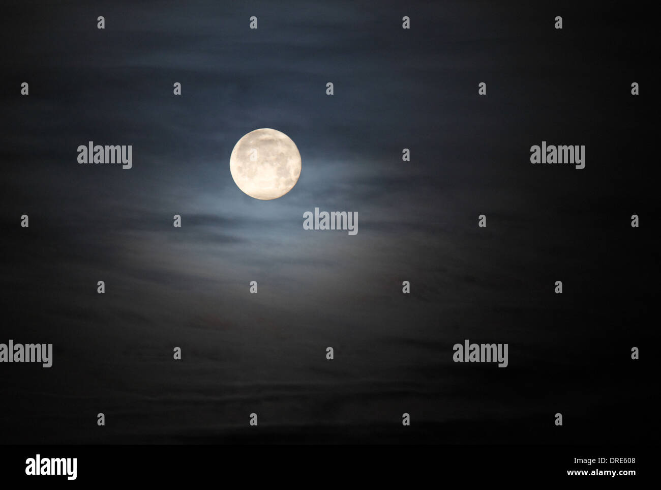 view on full moon at night Stock Photo - Alamy