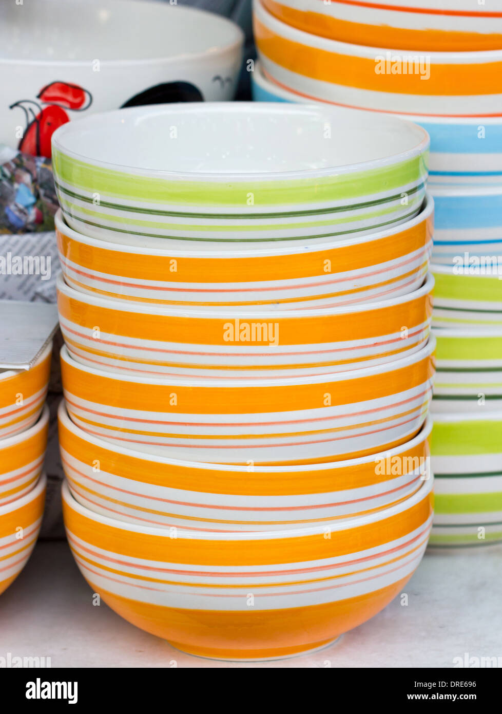 Colorful bowls stack Stock Photo - Alamy