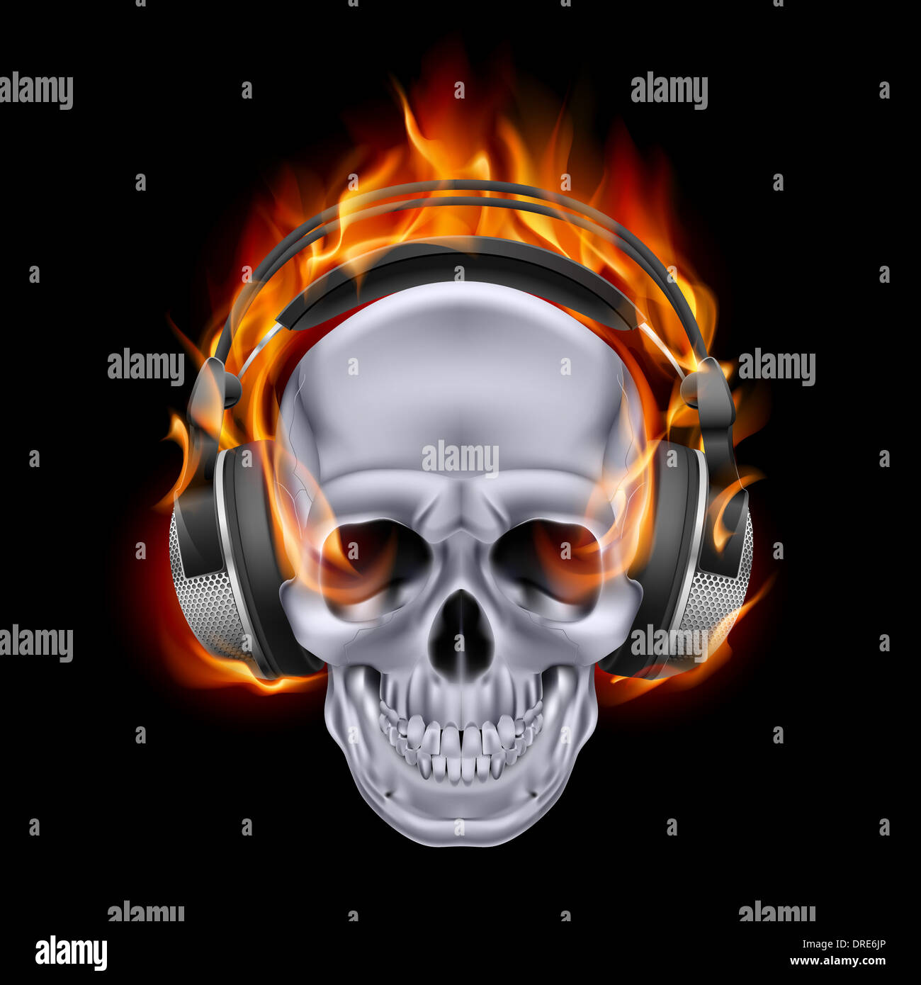 Flaming skull hi-res stock photography and images - Alamy