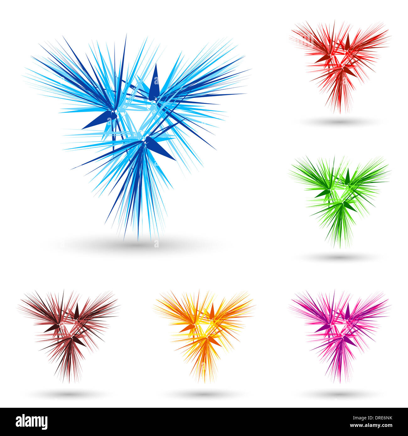 Abstract fluffy figure with color variations on white Stock Photo - Alamy