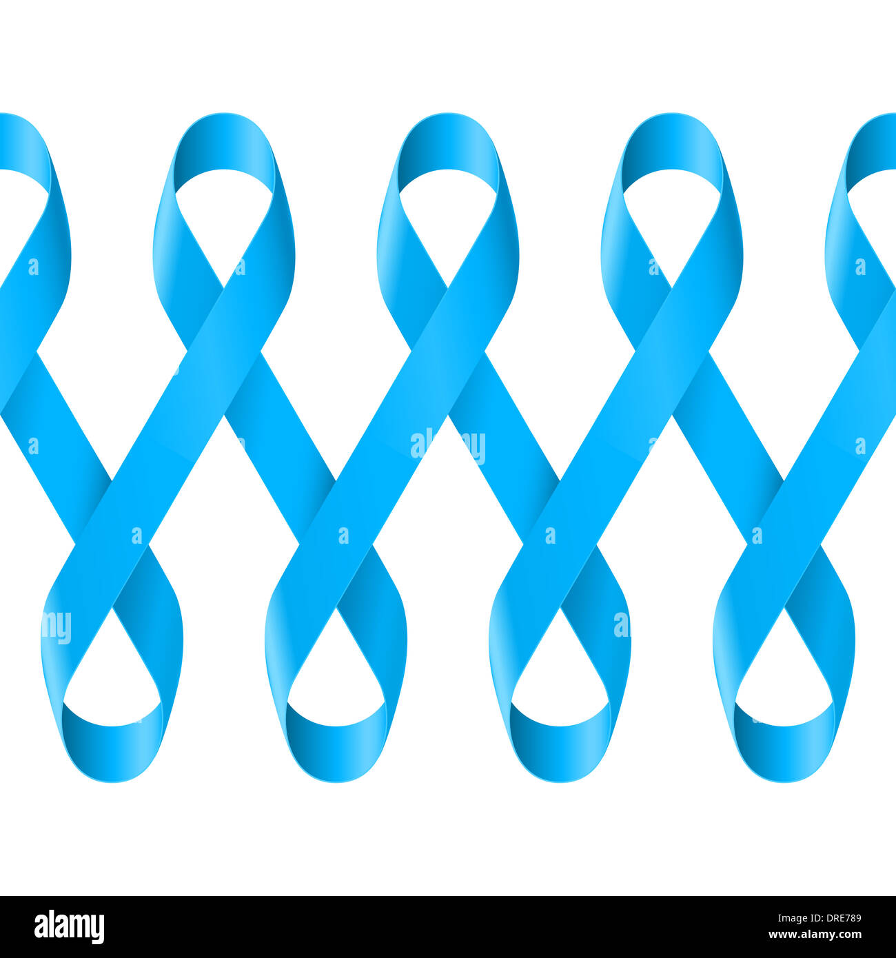 Blue Mobius strip pattern on white background Stock Photo - Alamy