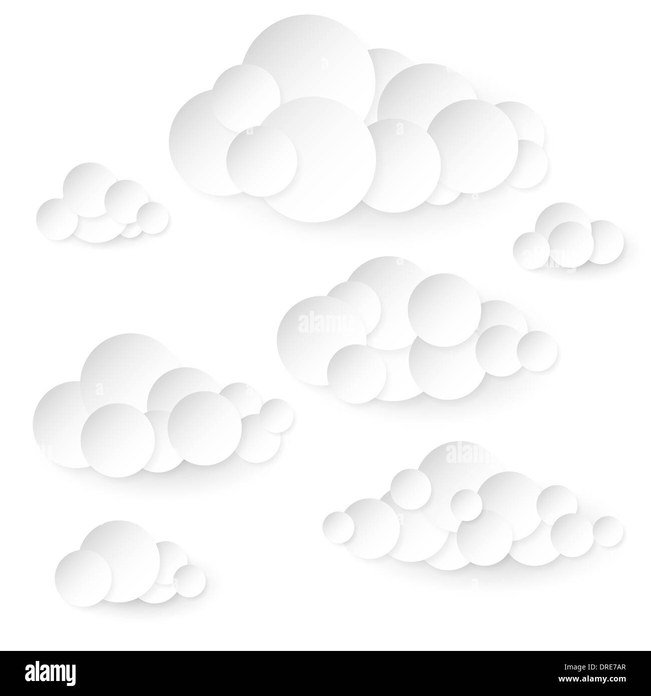 Many white clouds in Black and White Stock Photos & Images - Alamy