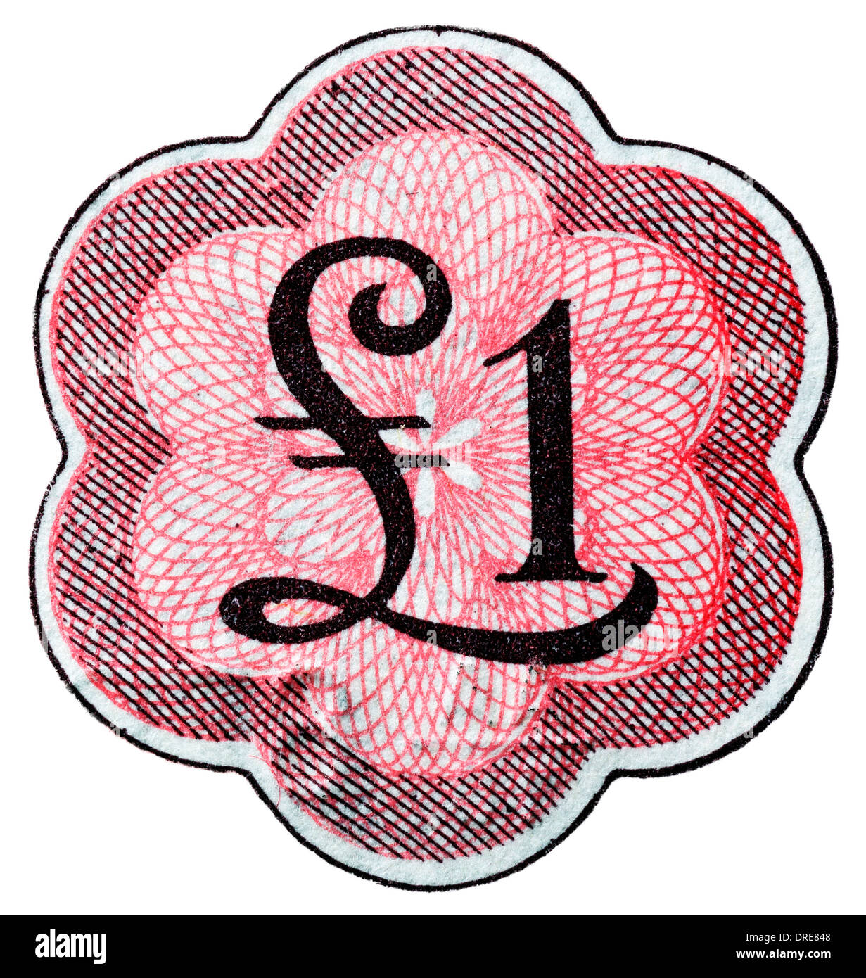 Uk old one pound note Cut Out Stock Images & Pictures - Alamy