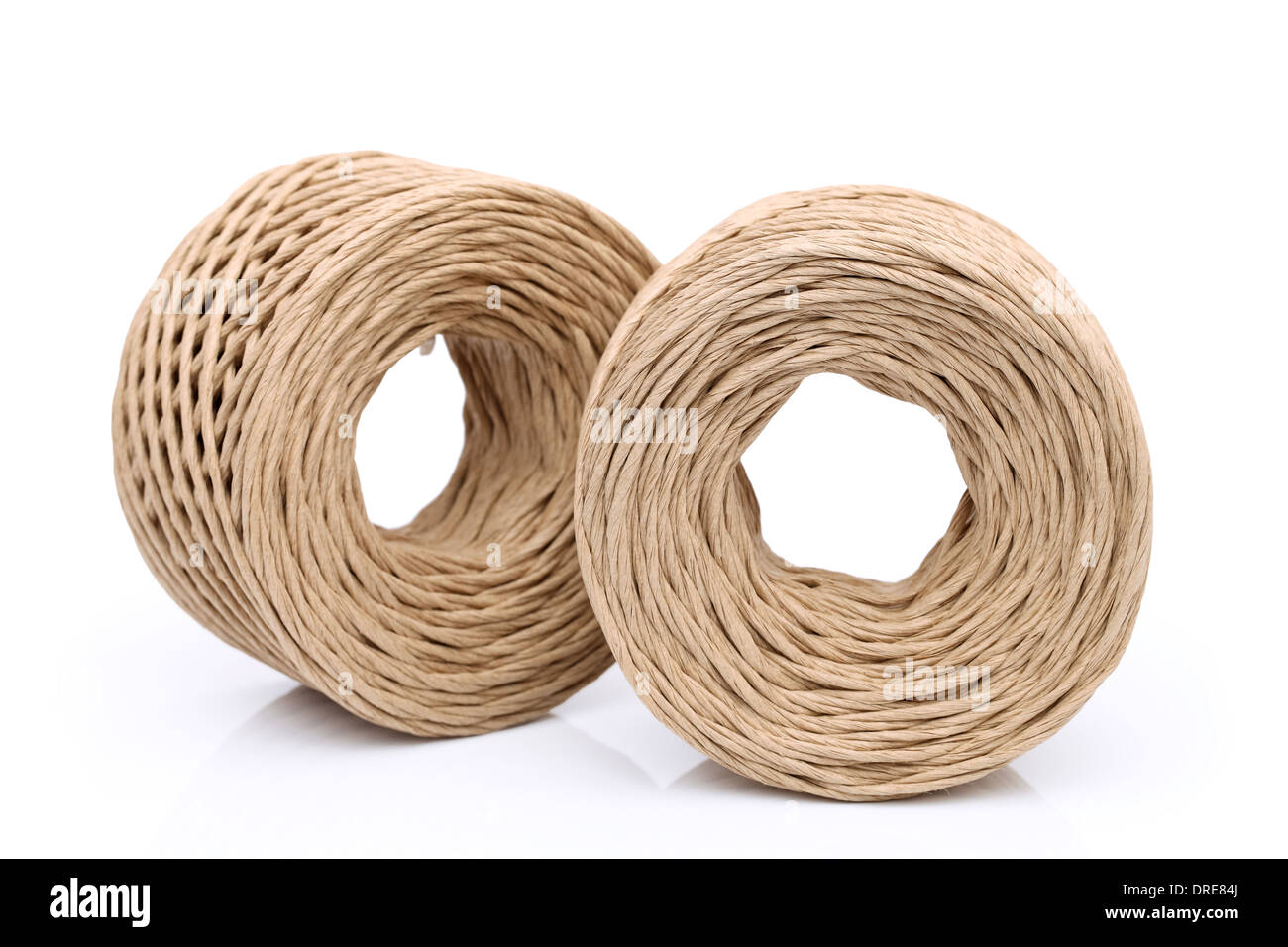 paper string on white background Stock Photo - Alamy