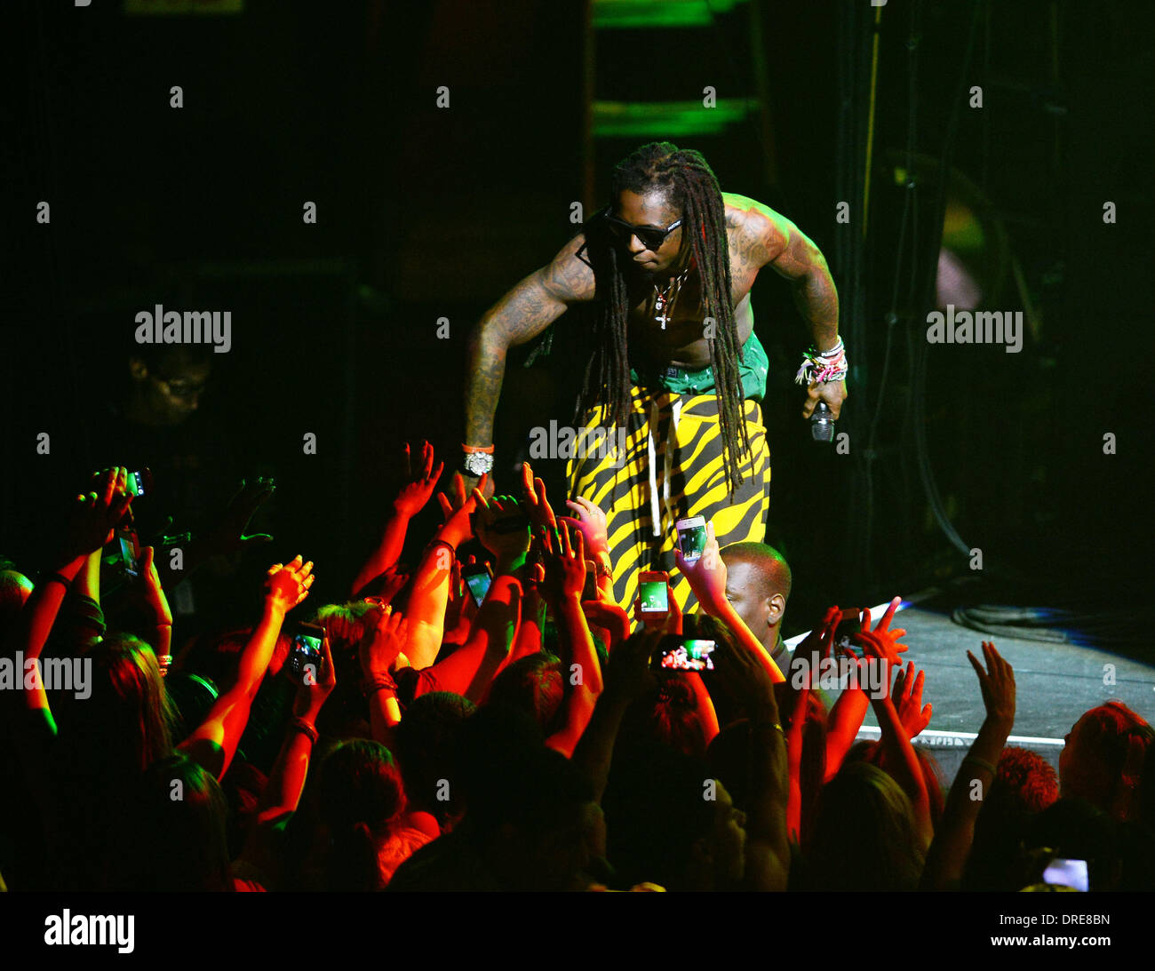 Lil Wayne performing live on the Nicki Minaj Tour at James L Knight ...
