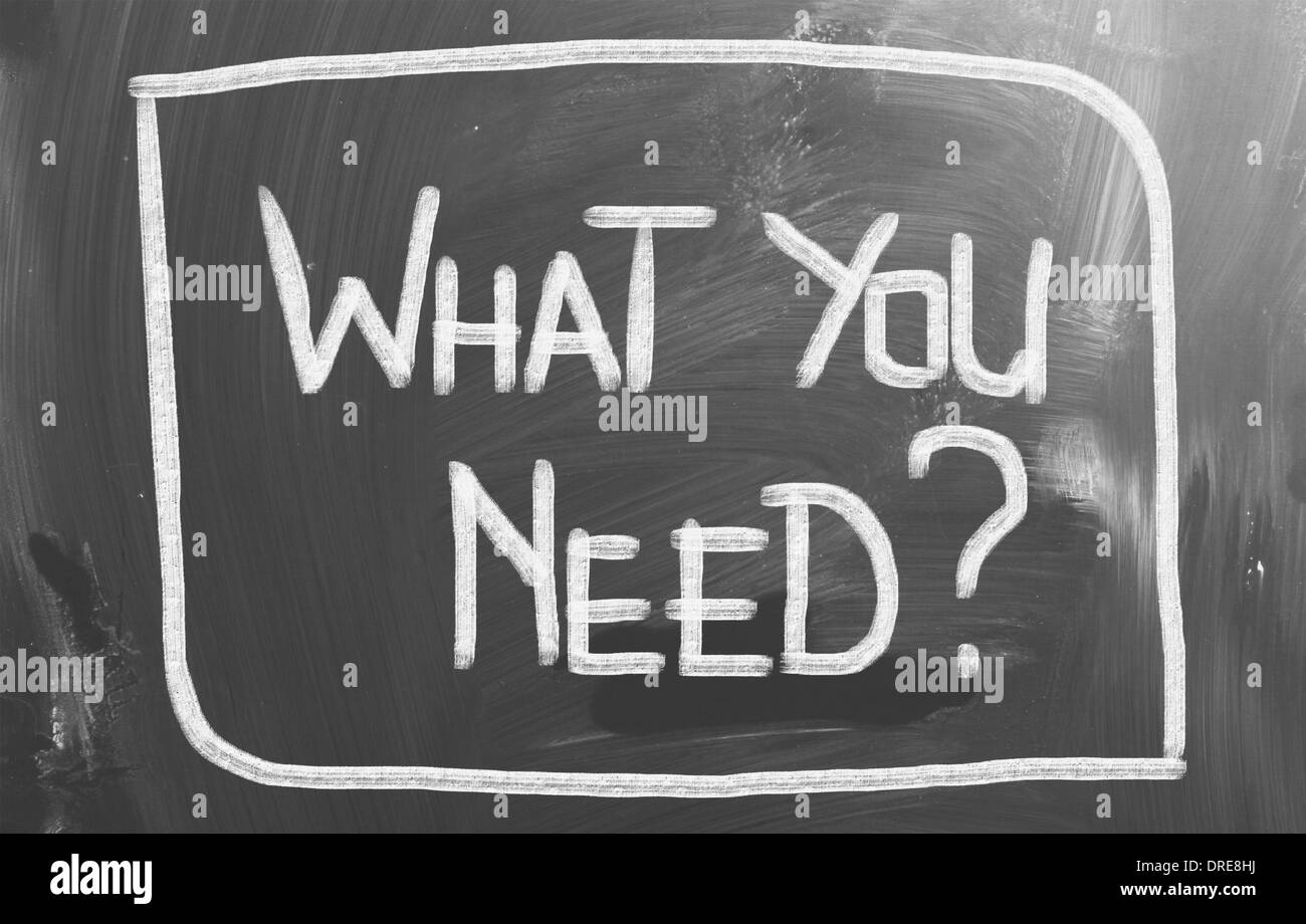 What You Need Concept Stock Photo - Alamy