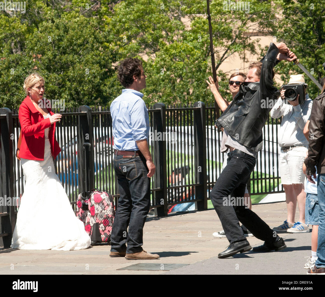 Amy Poehler and Paul Rudd filming their new movie 'They Came Together ...