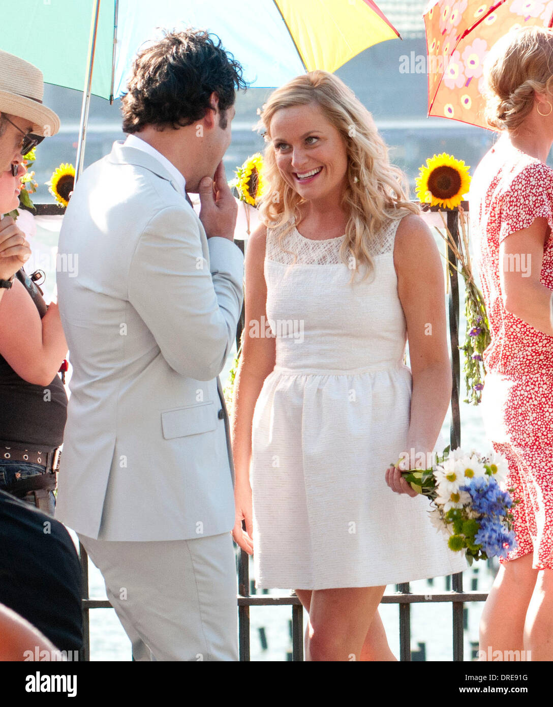 Paul Rudd and Amy Poehler filming their new movie 'They Came Together ...