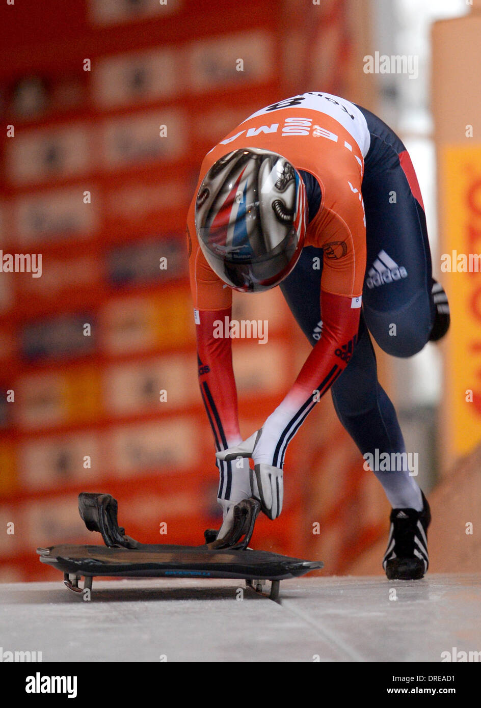Berchtesgaden, Germany. 24th Jan, 2014. British skeleton pilot Shelley ...