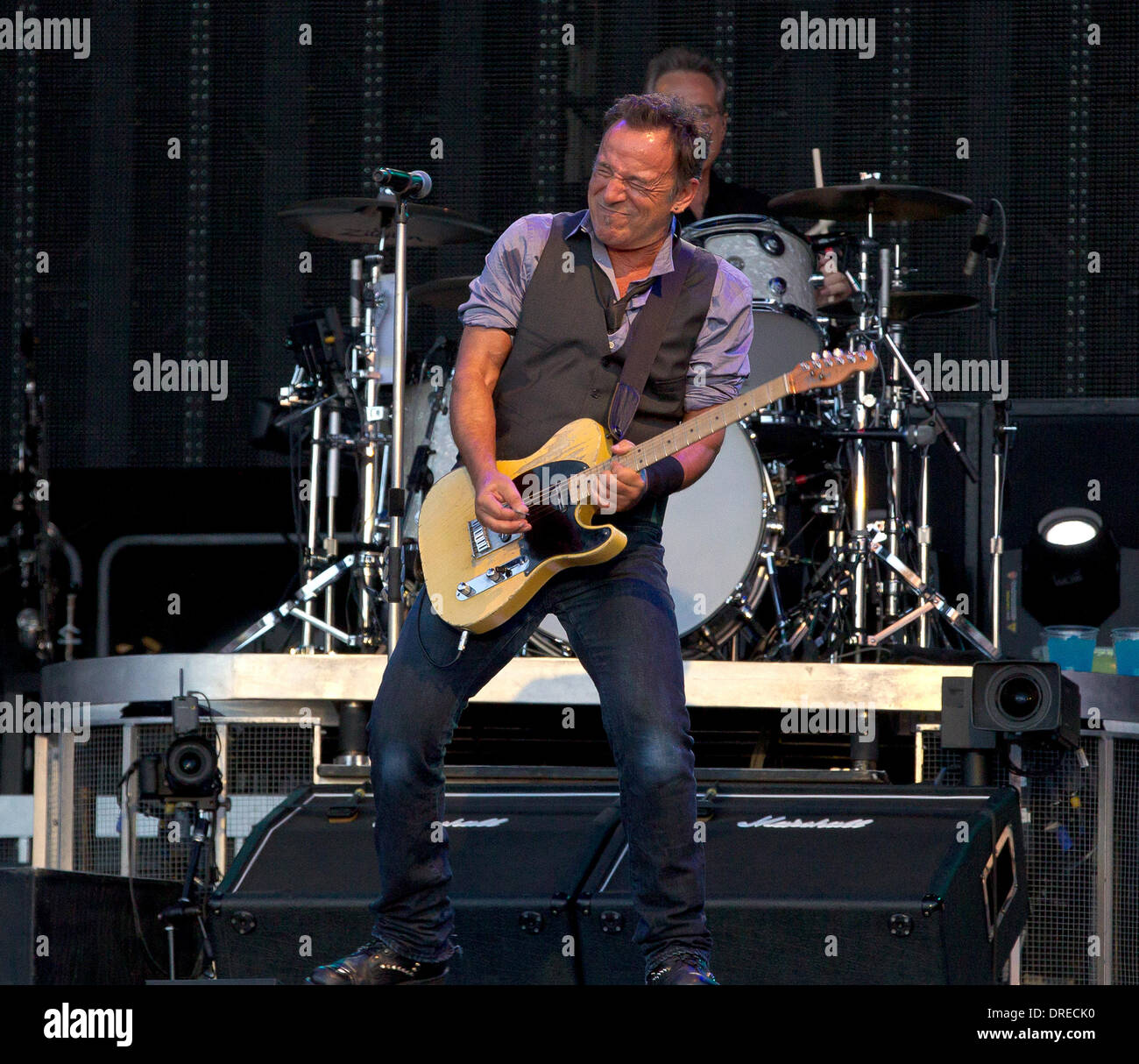 Bruce Springsteen performing at Ullevi Stadium in Gothenburg Gothenburg ...