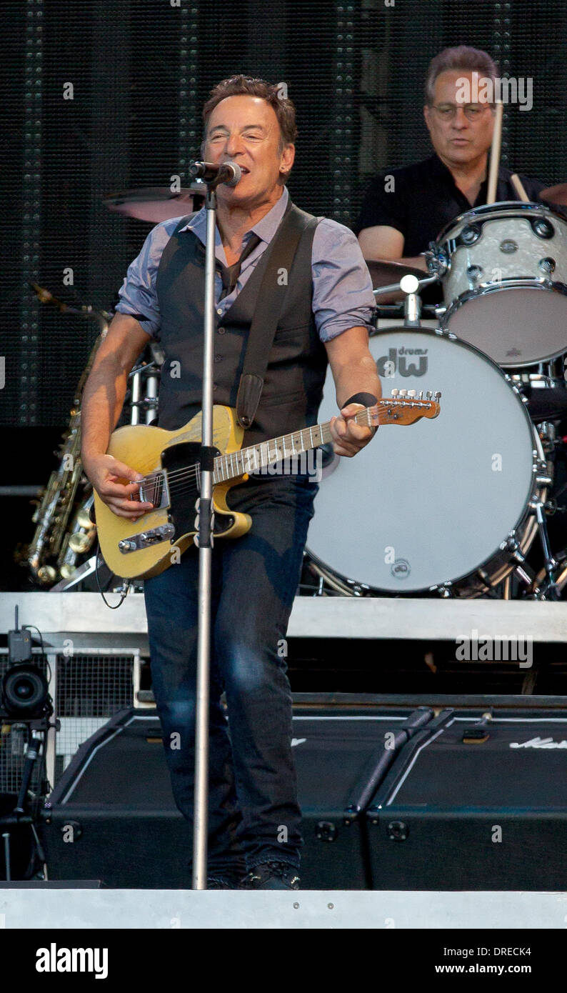 Bruce Springsteen performing at Ullevi Stadium in Gothenburg Gothenburg ...