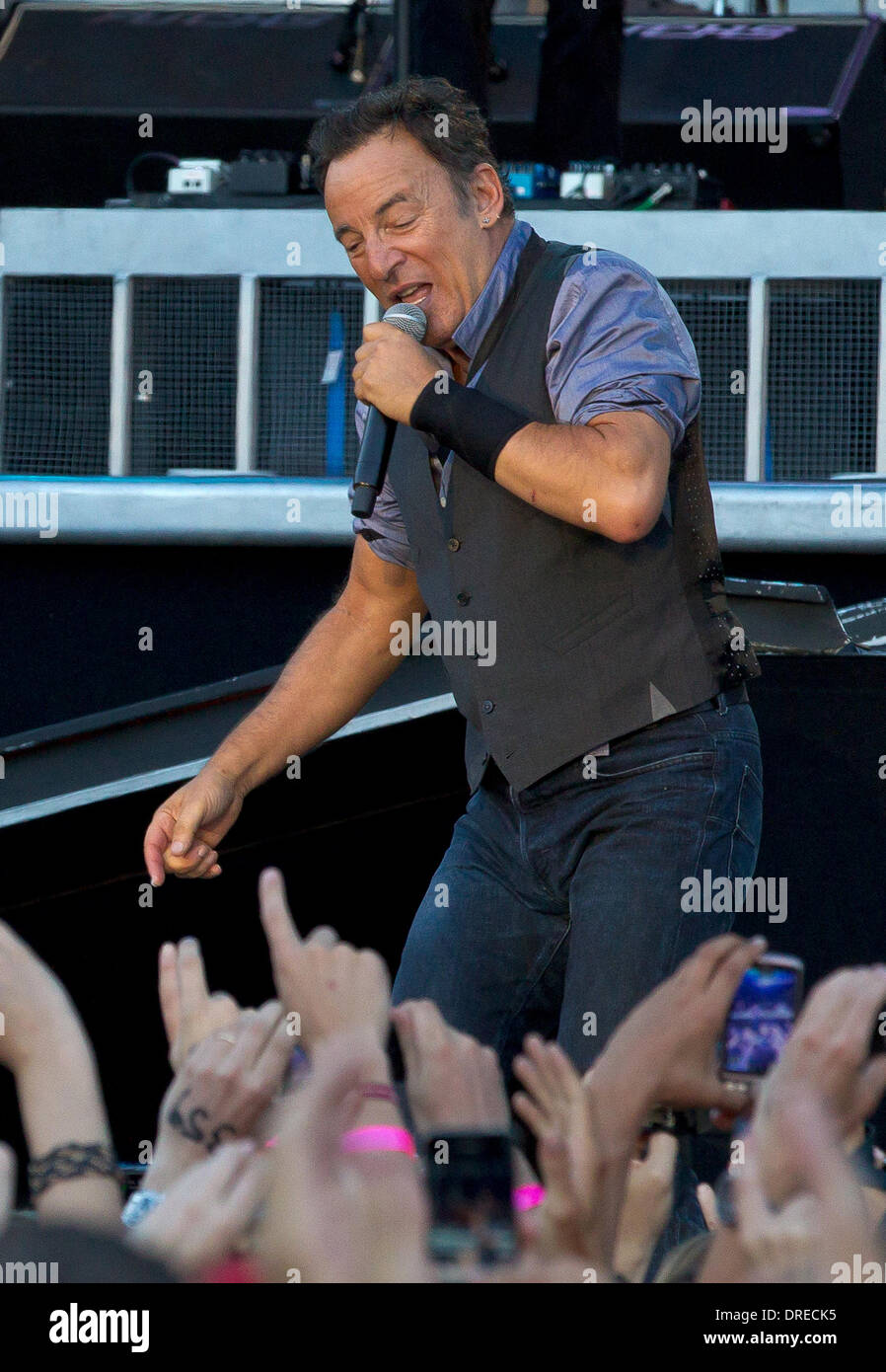Bruce Springsteen performing at Ullevi Stadium in Gothenburg Gothenburg ...
