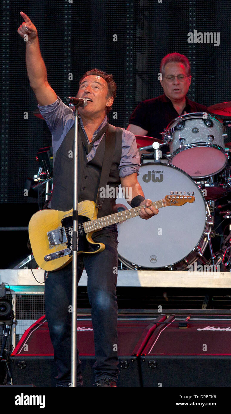 Bruce Springsteen performing at Ullevi Stadium in Gothenburg Gothenburg ...