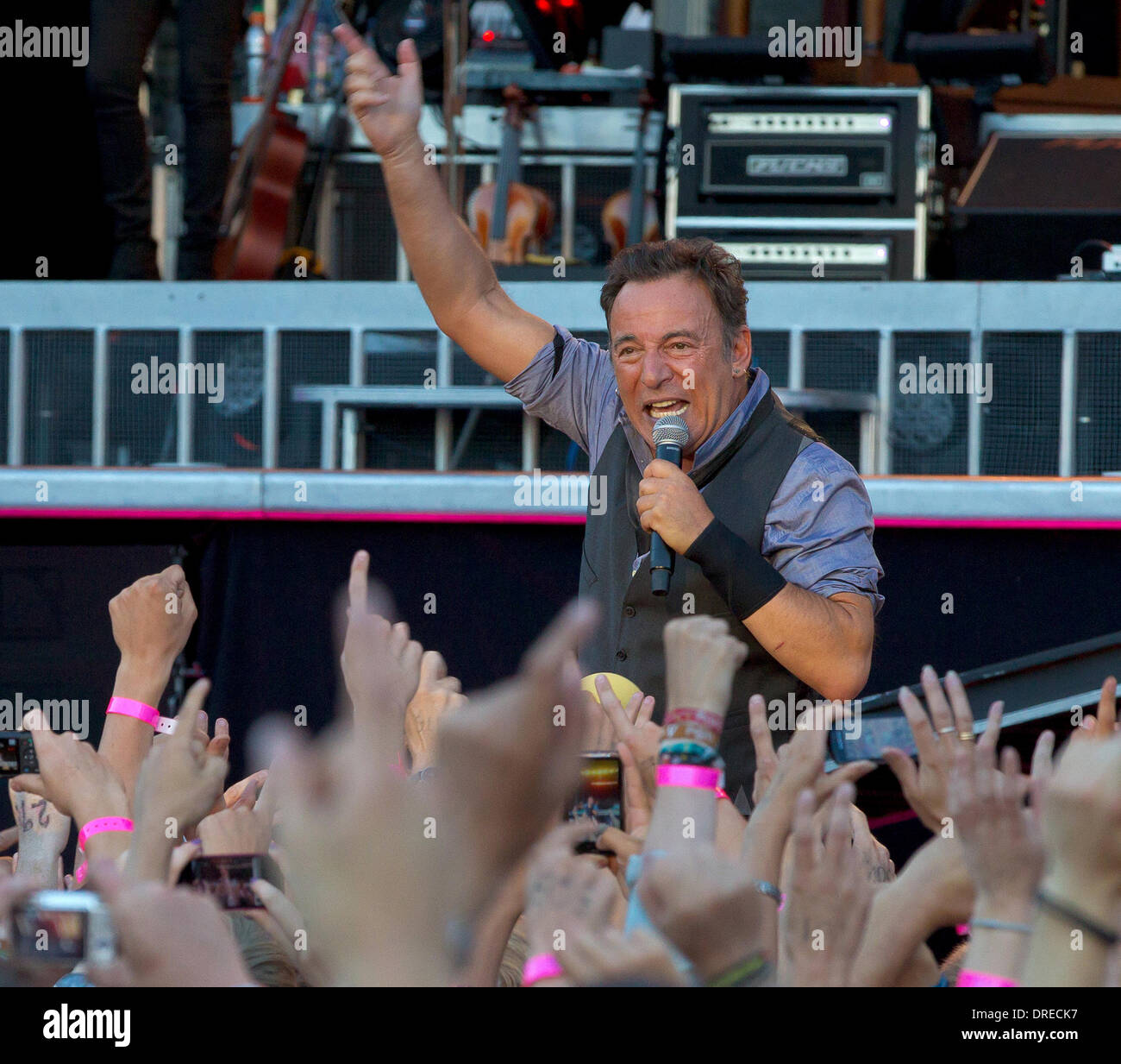 Bruce Springsteen performing at Ullevi Stadium in Gothenburg Gothenburg ...