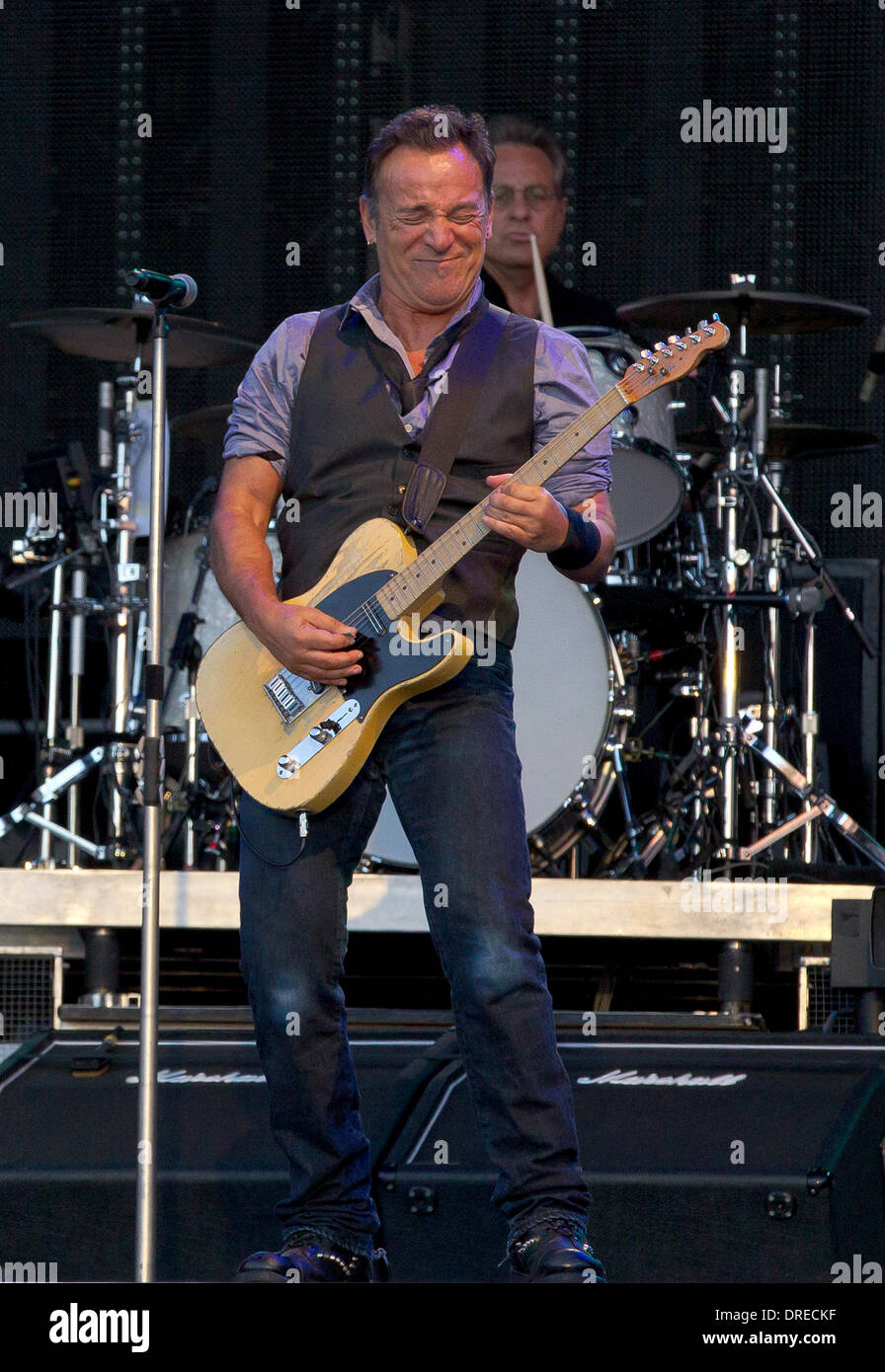 Bruce Springsteen performing at Ullevi Stadium in Gothenburg Gothenburg ...
