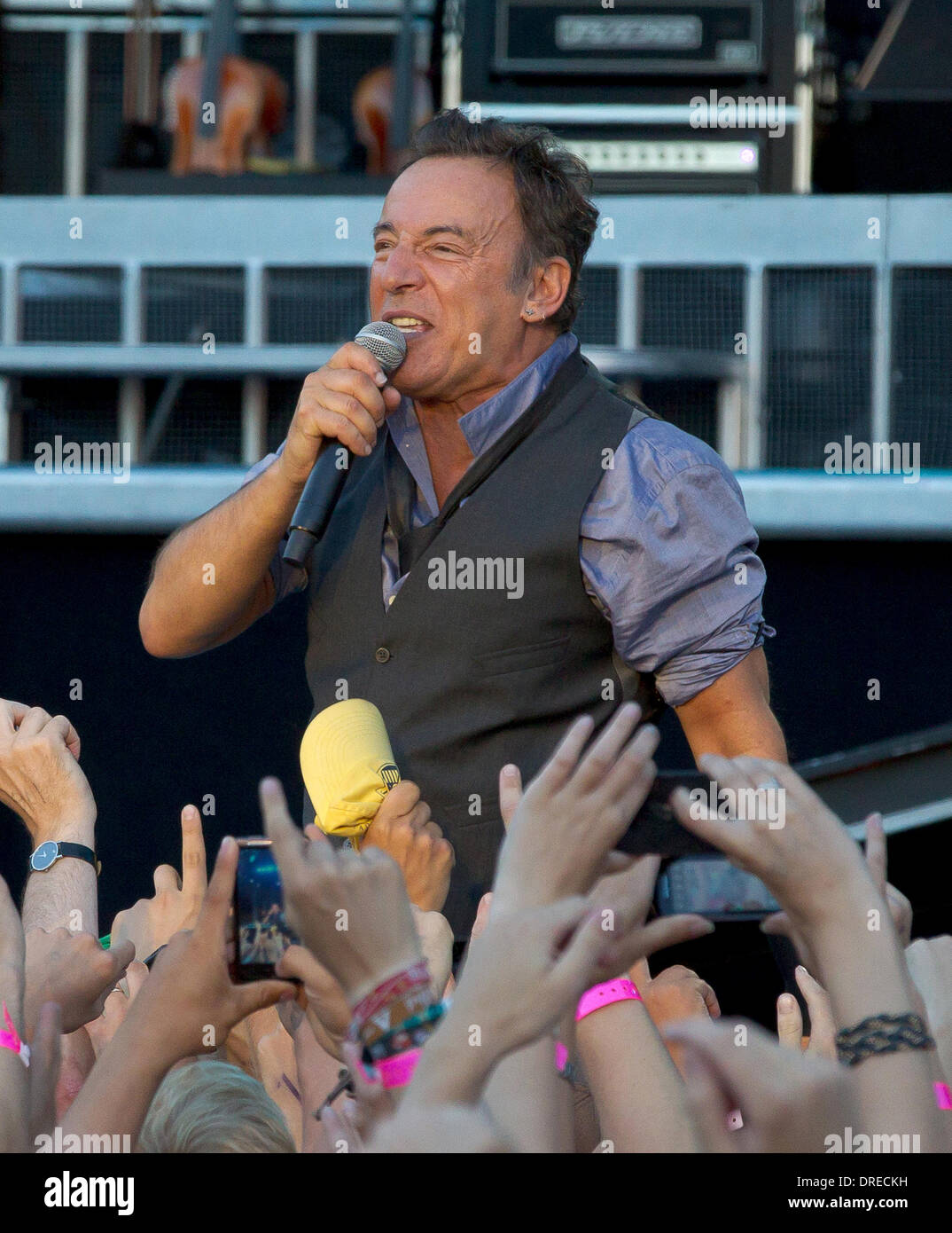 Bruce Springsteen performing at Ullevi Stadium in Gothenburg Gothenburg ...