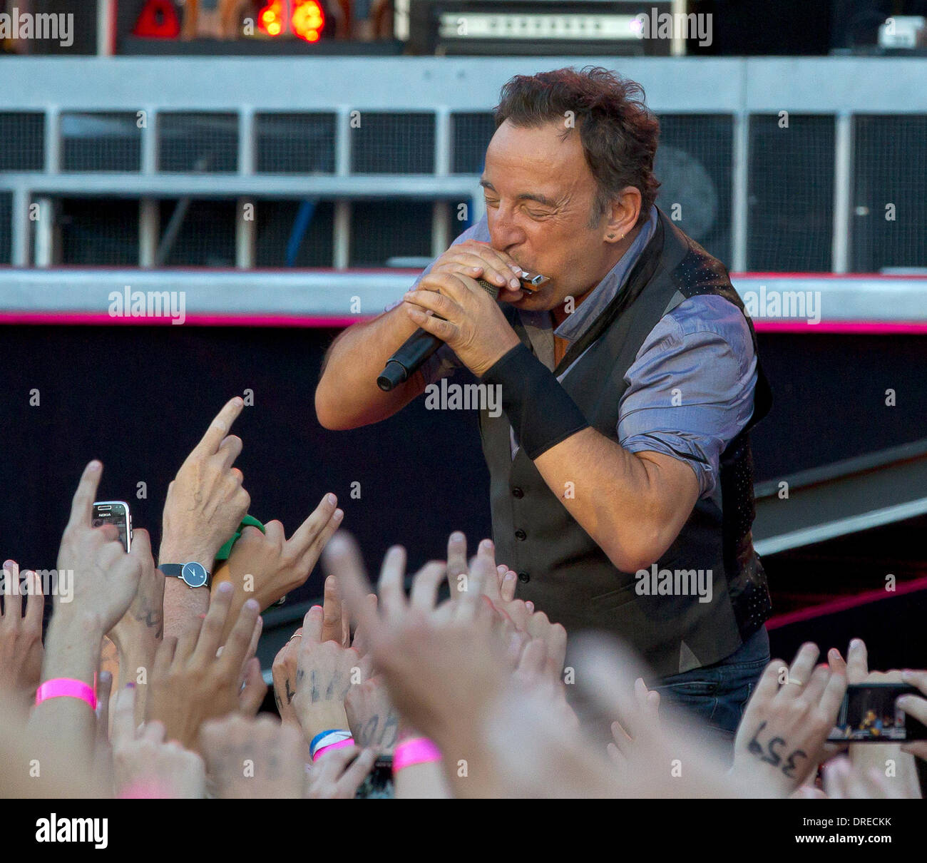 Bruce Springsteen performing at Ullevi Stadium in Gothenburg Gothenburg ...