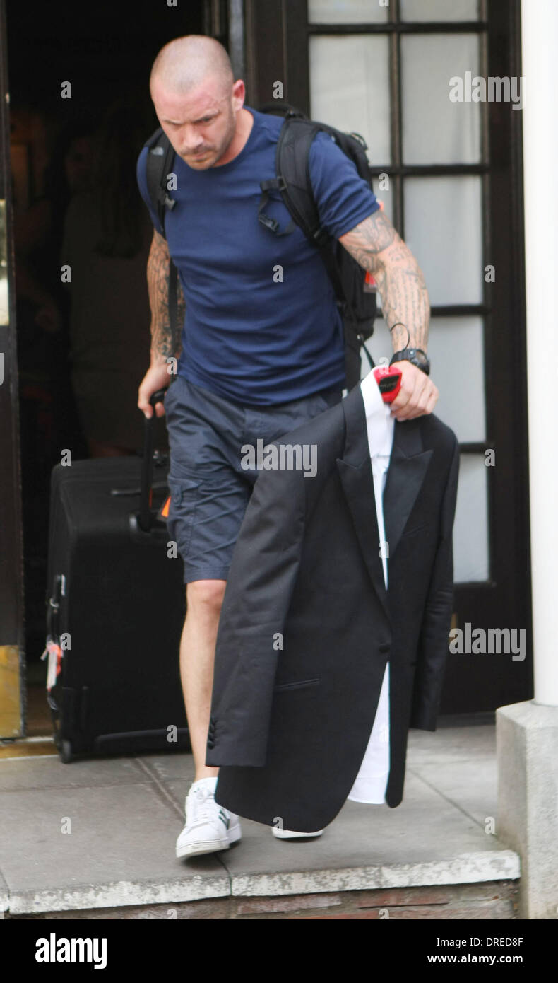 Graham Quinn leaving his hotel after attending the wedding of Rochelle ...