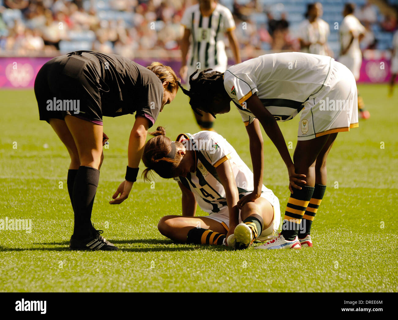 Amanda Sister of South Africa lies injured London 2012 Olympic Games ...