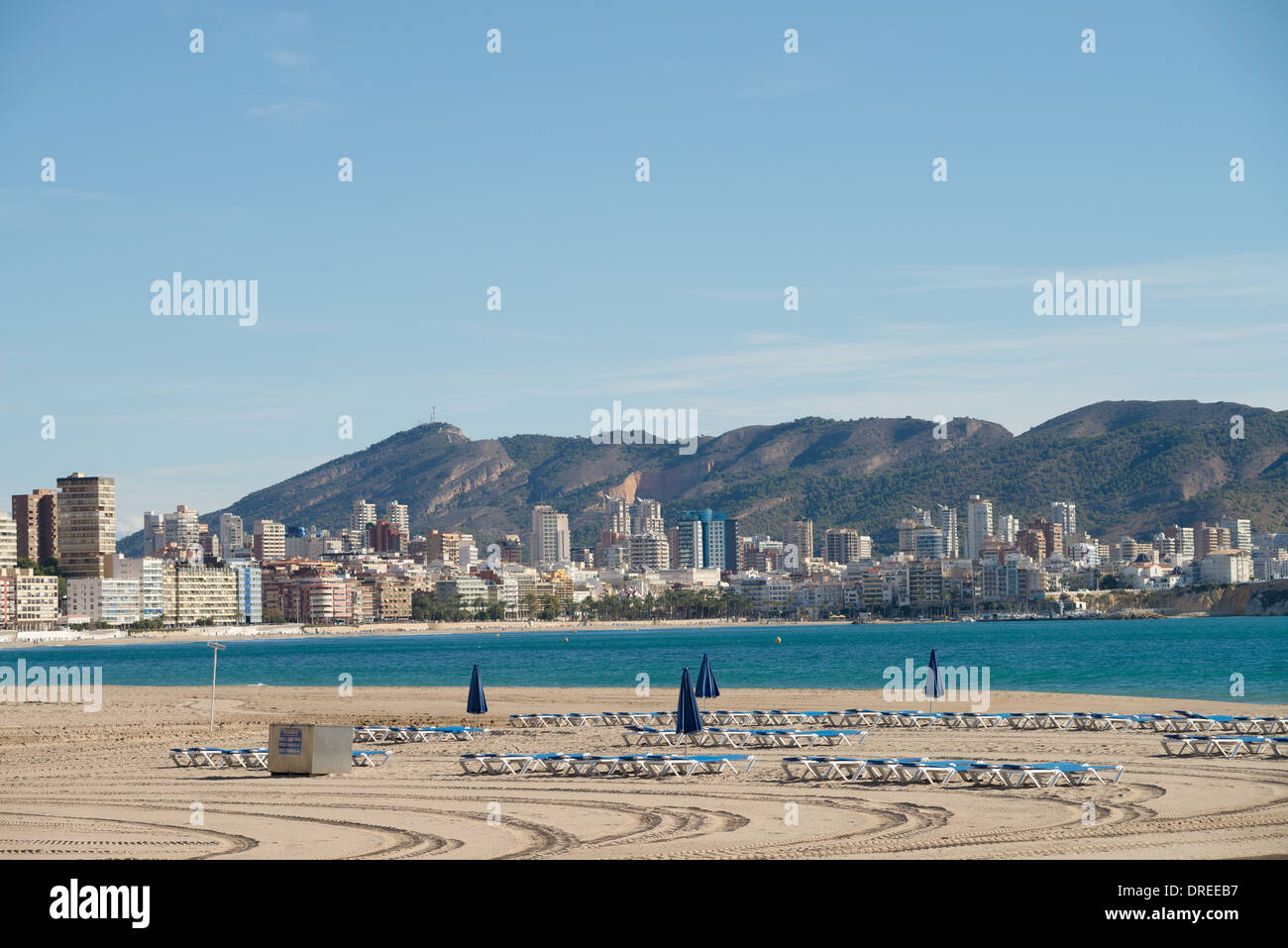 Benidorm town beach resort hi-res stock photography and images - Alamy