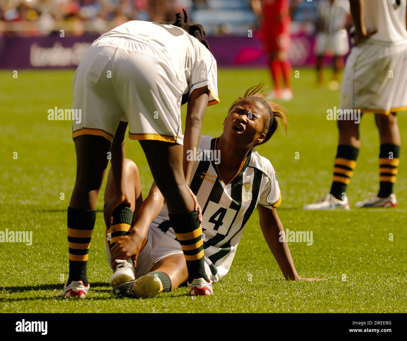 Amanda Sister of South Africa lies injured London 2012 Olympic Games ...
