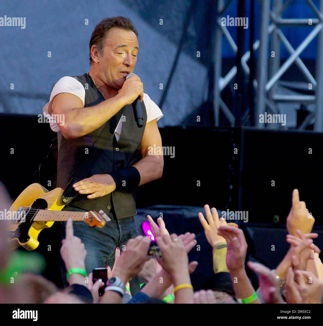 Bruce Springsteen performing at Ullevi Stadium in Gothenburg Gothenburg ...