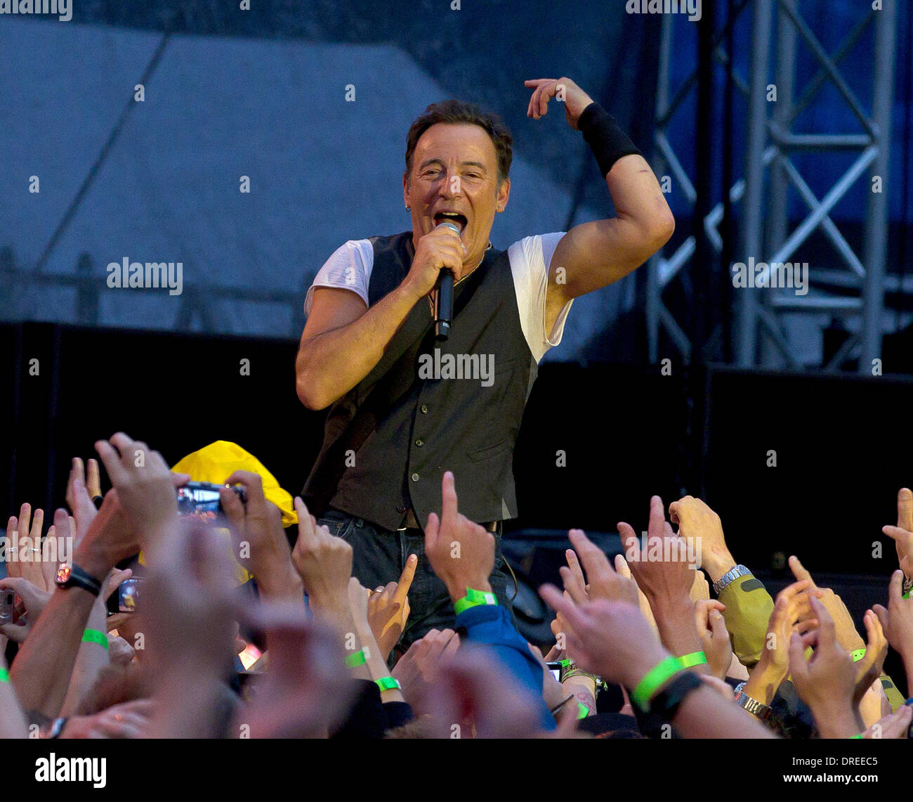 Bruce Springsteen performing at Ullevi Stadium in Gothenburg Gothenburg ...