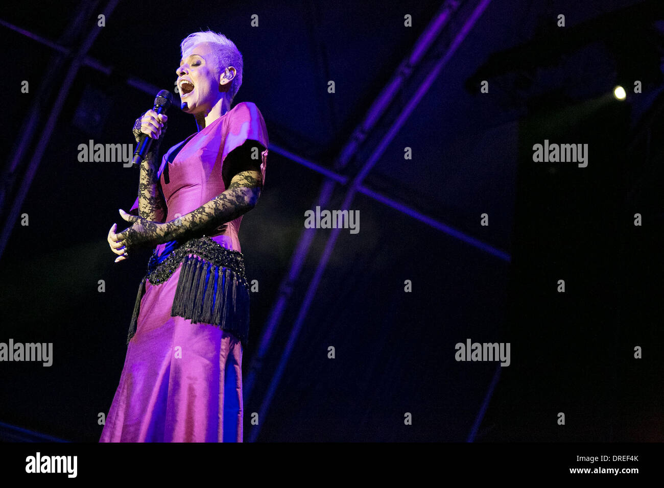 Portuguese singer mariza performing in hi-res stock photography and ...