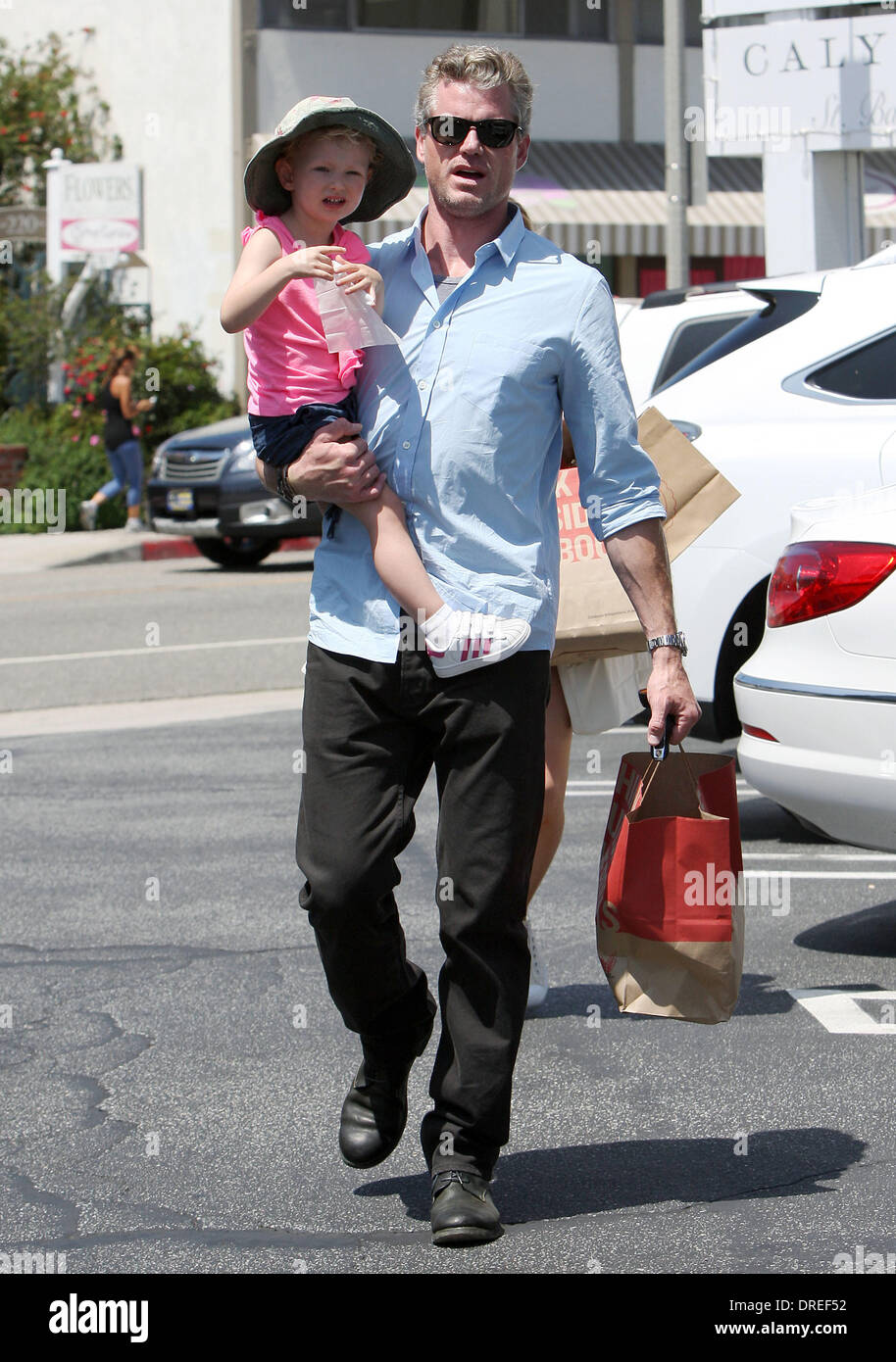 Eric Dane shopping in Brentwood with daughter Georgia Geraldine Los ...