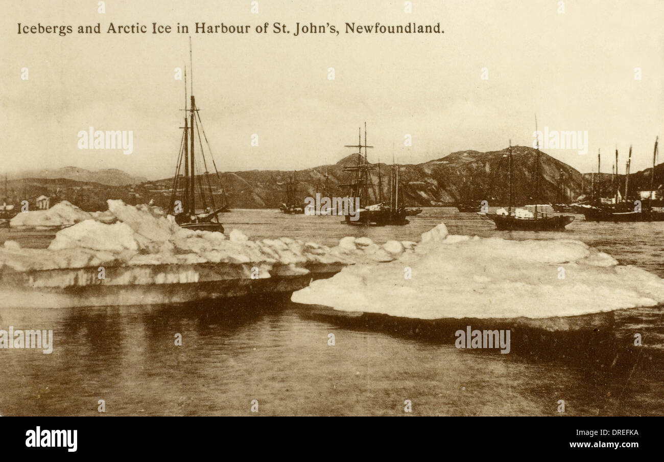 St. Johns - Newfoundland - Icebergs and Arctic Ice Floes Stock Photo ...