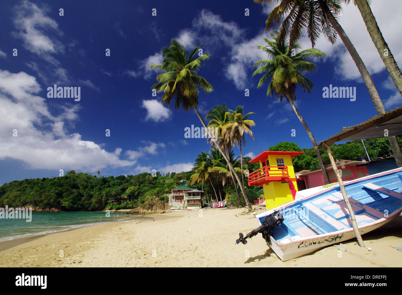 Picturesque beach in Castara, Tobago Stock Photo - Alamy