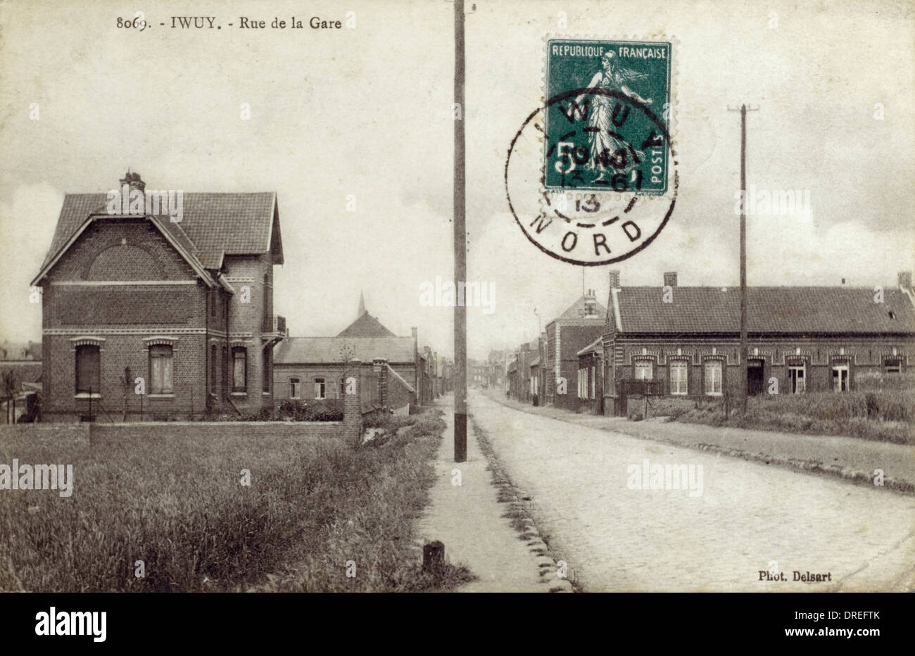 Iwuy, France - Rue de la Gare Stock Photo - Alamy