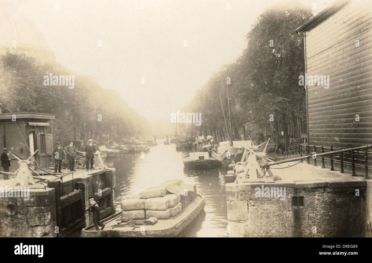 Dutch Canal scene Stock Photo - Alamy
