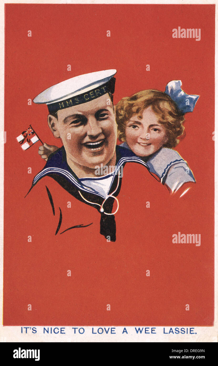Sailor with his daughter Stock Photo - Alamy